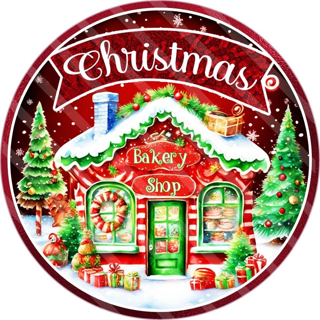 Bake Shop Sign Christmas Bakery Sign Christmas Cake Shop Sign Christmas ...