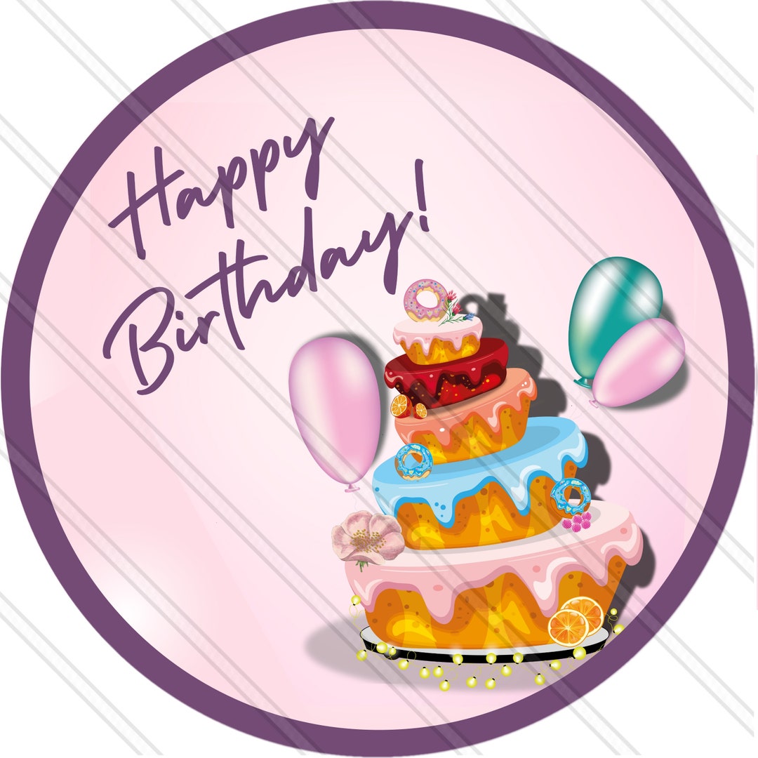 Happy Birthday Sign - Birthday Cake - Balloons - Cake Day - Confetti ...