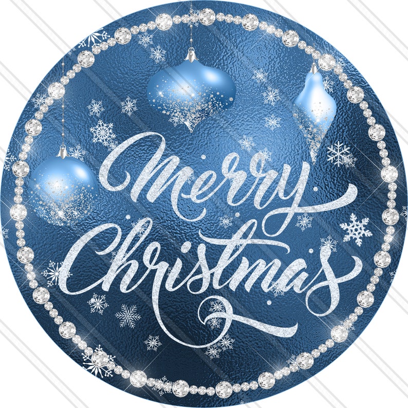 Merry Christmas Sign Blue Christmas Sign Christmas Sign - Etsy