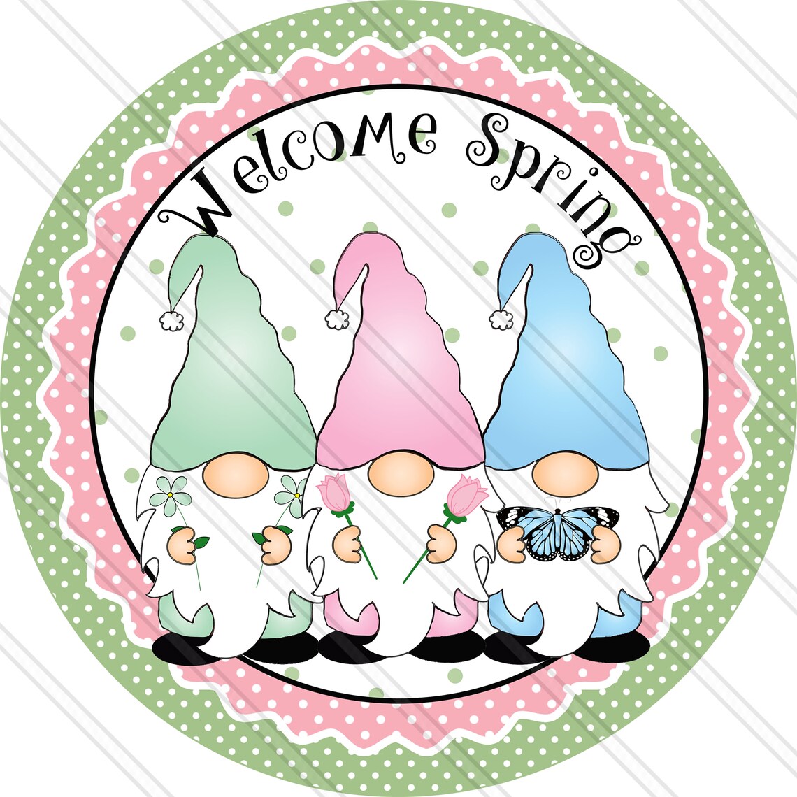 Welcome Spring Sign Spring Gnome Sign Spring Gnome Sign - Etsy