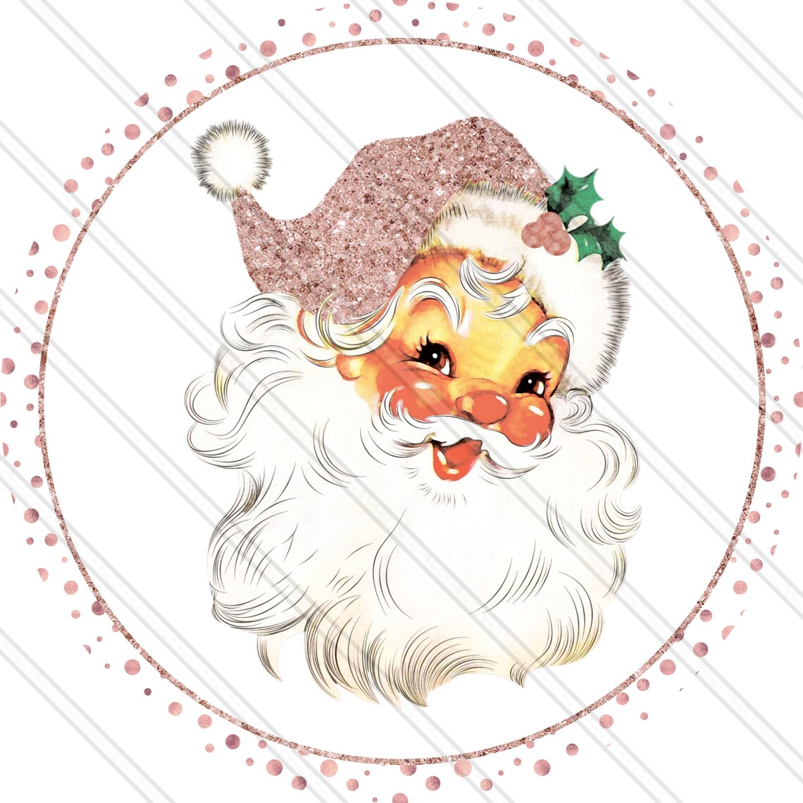 Rose Gold Christmas Sign Rose Gold Santa Sign Santa Sign - Etsy
