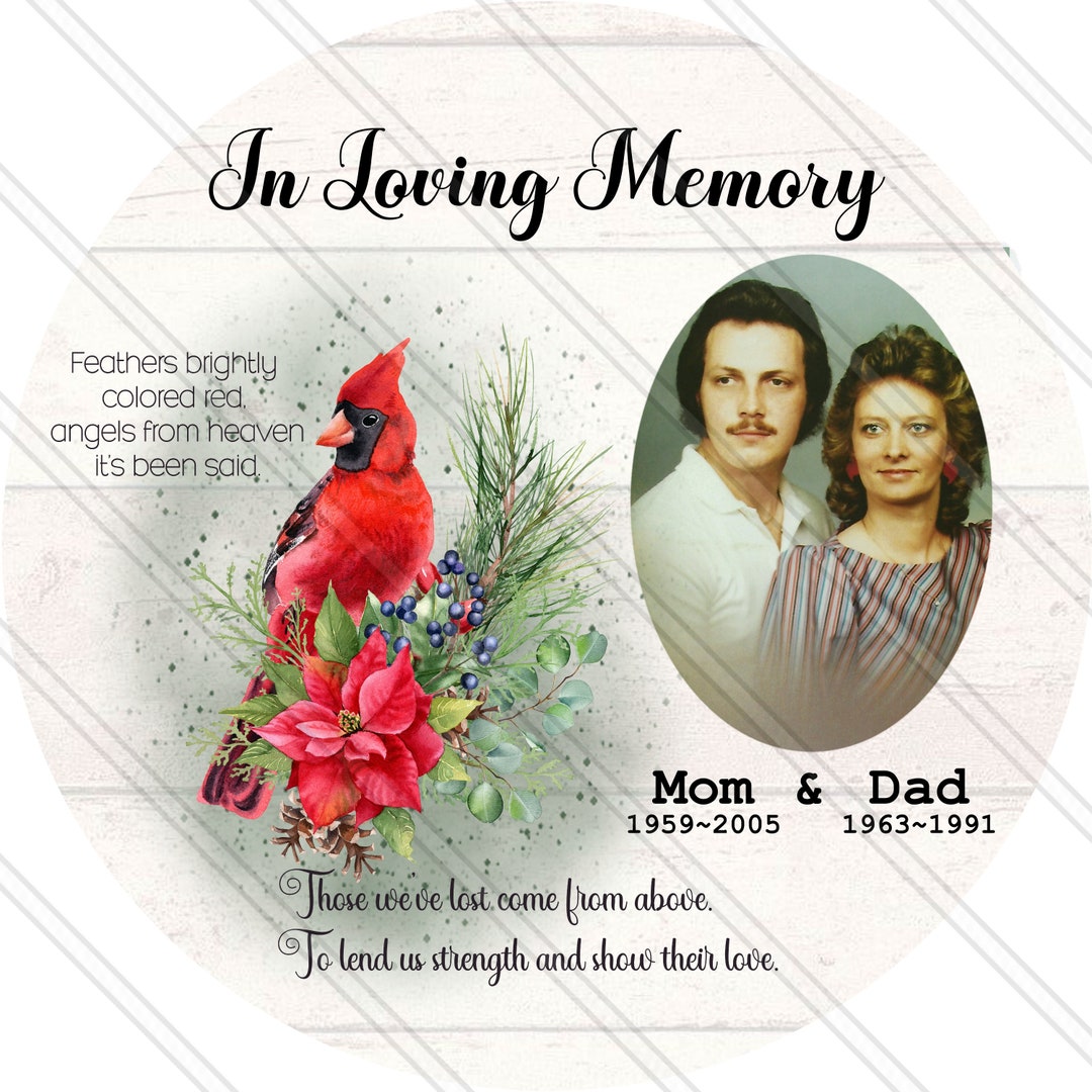 In Loving Memory Sign Memorial Sign Memorial Wreath Sign in Remembrance ...