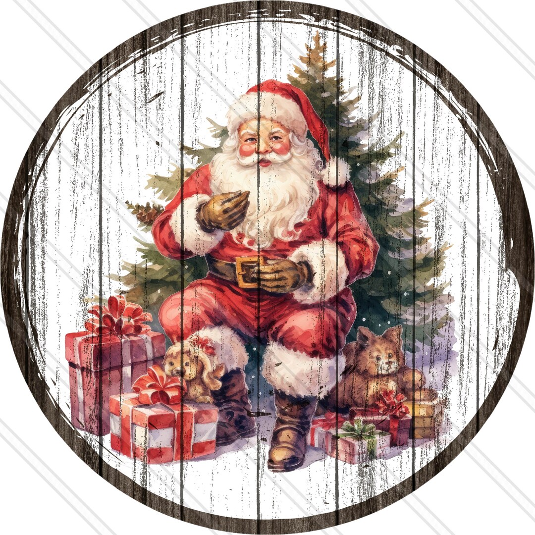 Vintage Santa Sign Santa Sign Farmhouse Christmas Sign Vintage ...