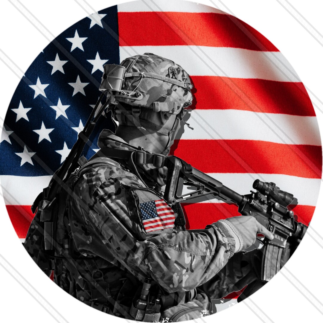 American Soldier Sign - USA - Stars and Stripes - Patriotic Sign ...