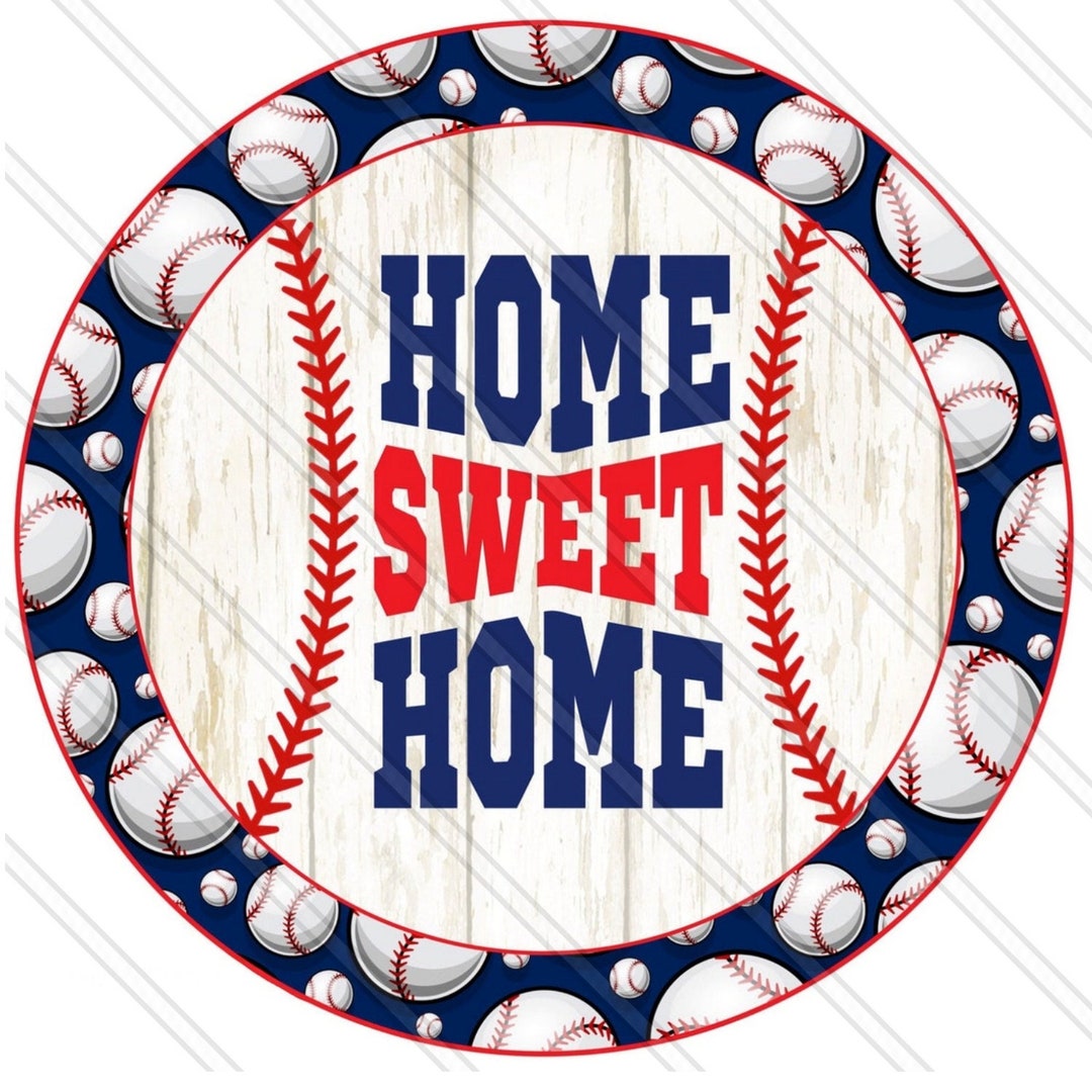 Home Sweet Home Baseball Sign - Baseball Wreath Sign - Sports Sign ...