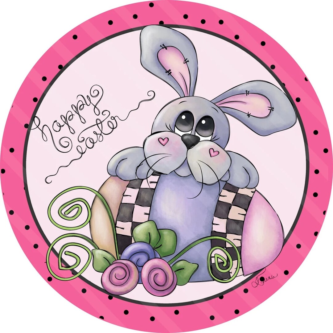 Happy Easter Sign - Easter Bunny Sign - Easter Egg Sign - Easter Sign ...