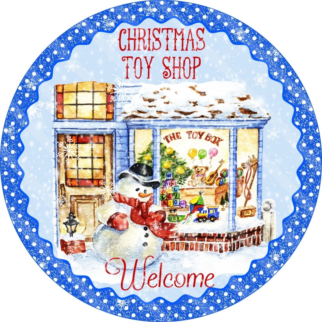 Christmas Toy Shop Sign Toy Store Christmas Toy Box Snowman Christmas ...