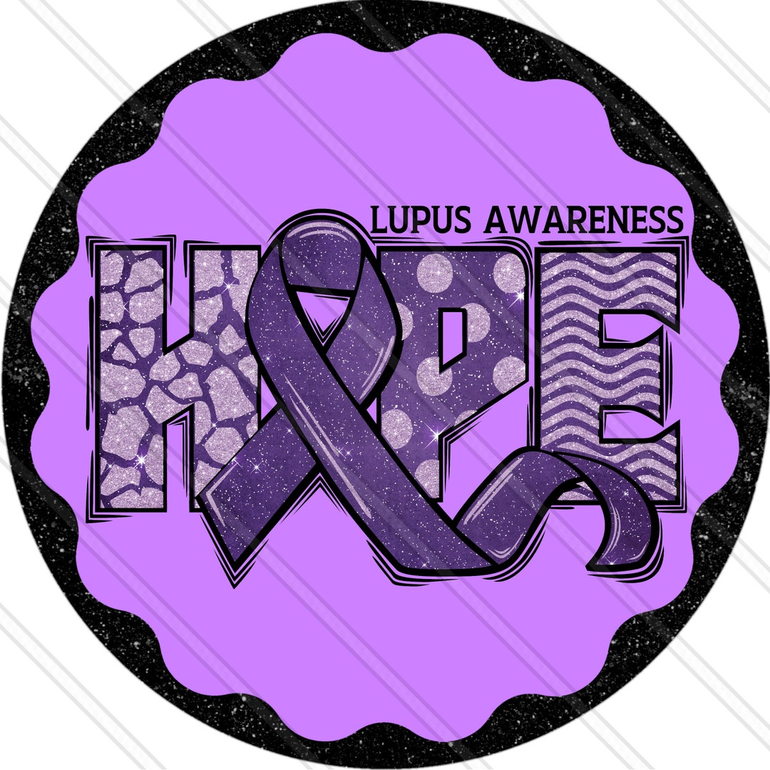 Lupus Awareness Sign Lupus Disease Purple Ribbon Fight Hope Metal Sign ...
