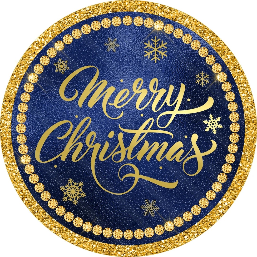 Merry Christmas Sign Blue Christmas Sign Christmas Sign Christmas ...