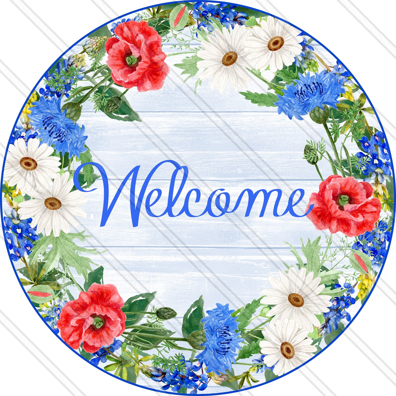Welcome Sign, Spring Flowers Sign Flower Wreath Spring Flower Sign ...