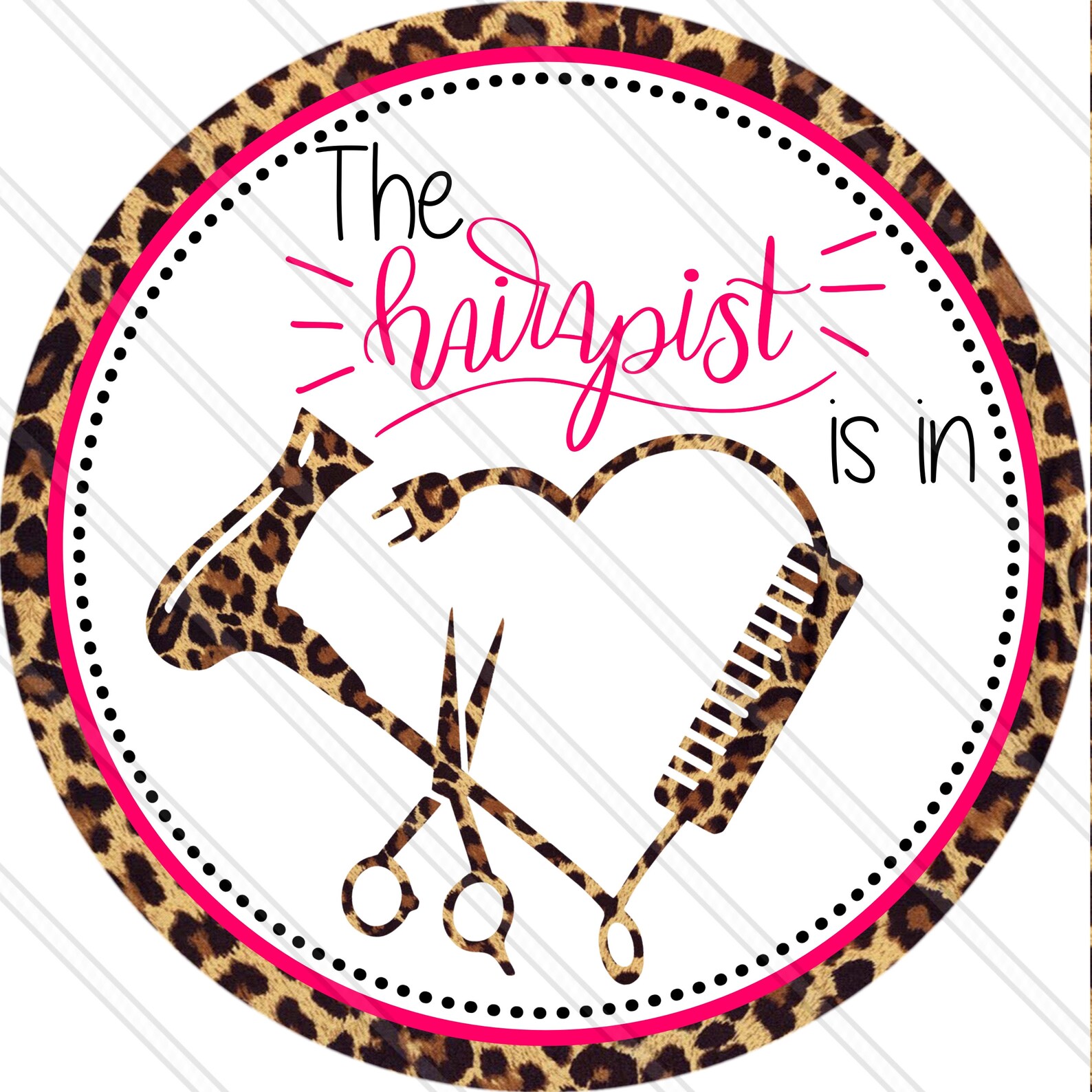 The Hairapist is in Hair Stylist Sign Hair Dresser - Etsy