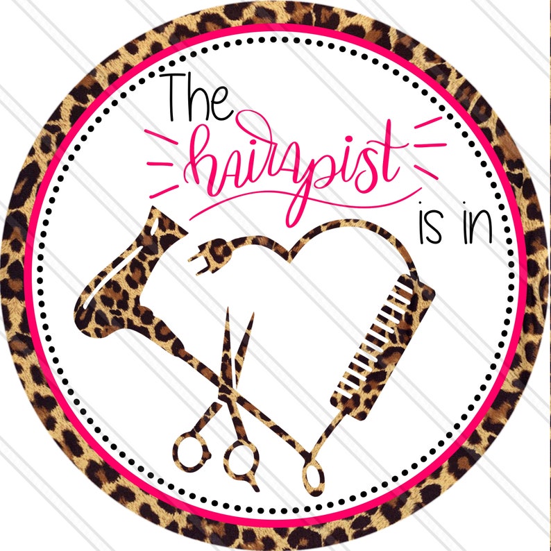 The Hairapist is in Hair Stylist Sign Hair Dresser - Etsy