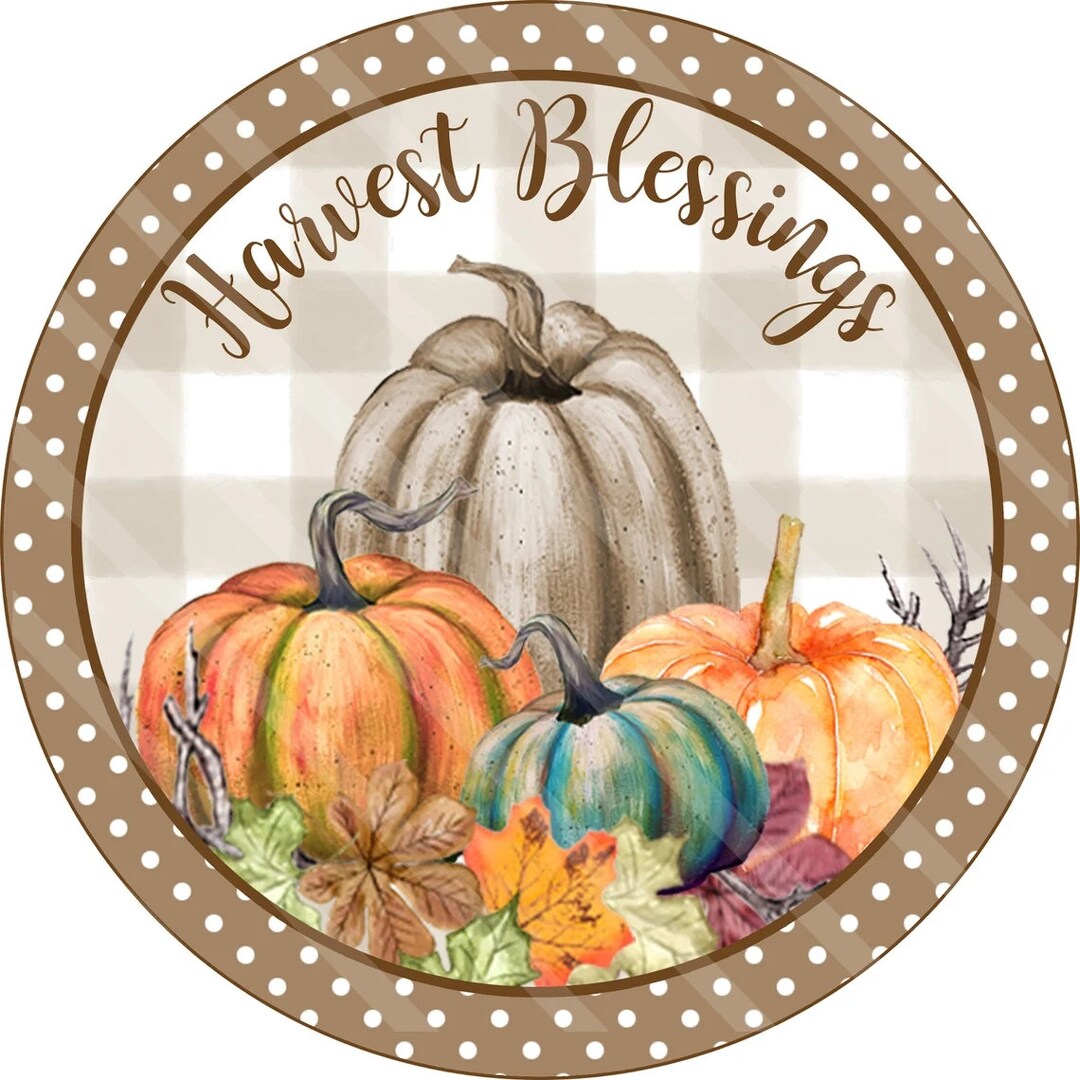 Harvest Blessings Sign Fall Sign Autumn Sign Fall Wreath Sign Autumn ...