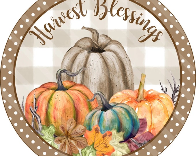 Harvest Blessings Sign Fall Sign Autumn Sign Fall Wreath Sign Autumn ...