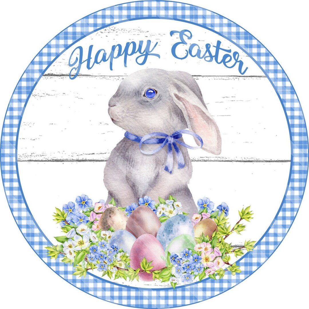 Easter Bunny With Eggs Sign- Cute Easter Bunny Sign - Bunny Sign for ...