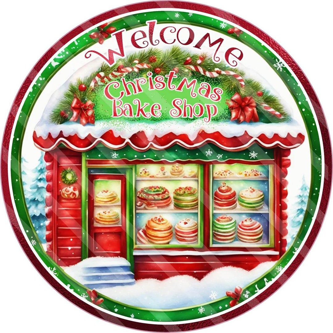 Bake Shop Sign Christmas Bakery Sign Christmas Cake Shop Sign Christmas ...