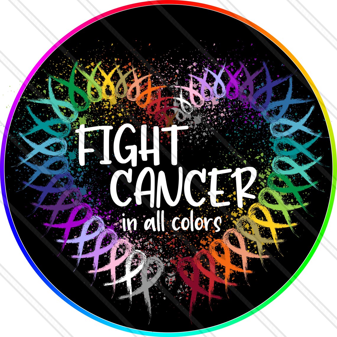 Fight Cancer in All Colors Cancer Awareness All Cancer - Etsy