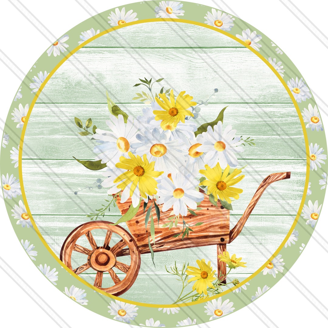 Daisy Flower Sign Spring Flowers Sign Flower Wagon Spring Floral Floral ...