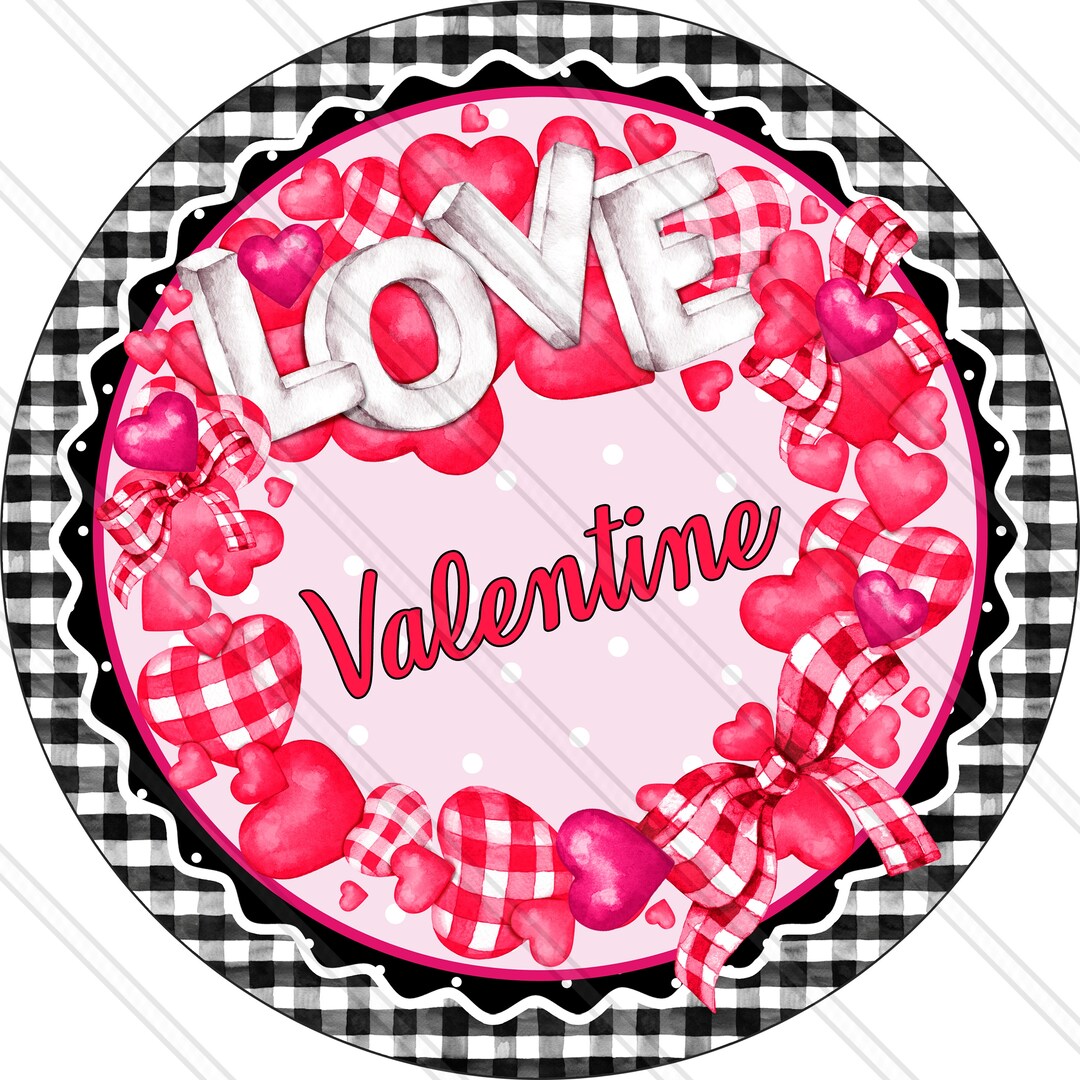 Love Valentine Sign Pink Valentines Sign Valentines Door Decor ...