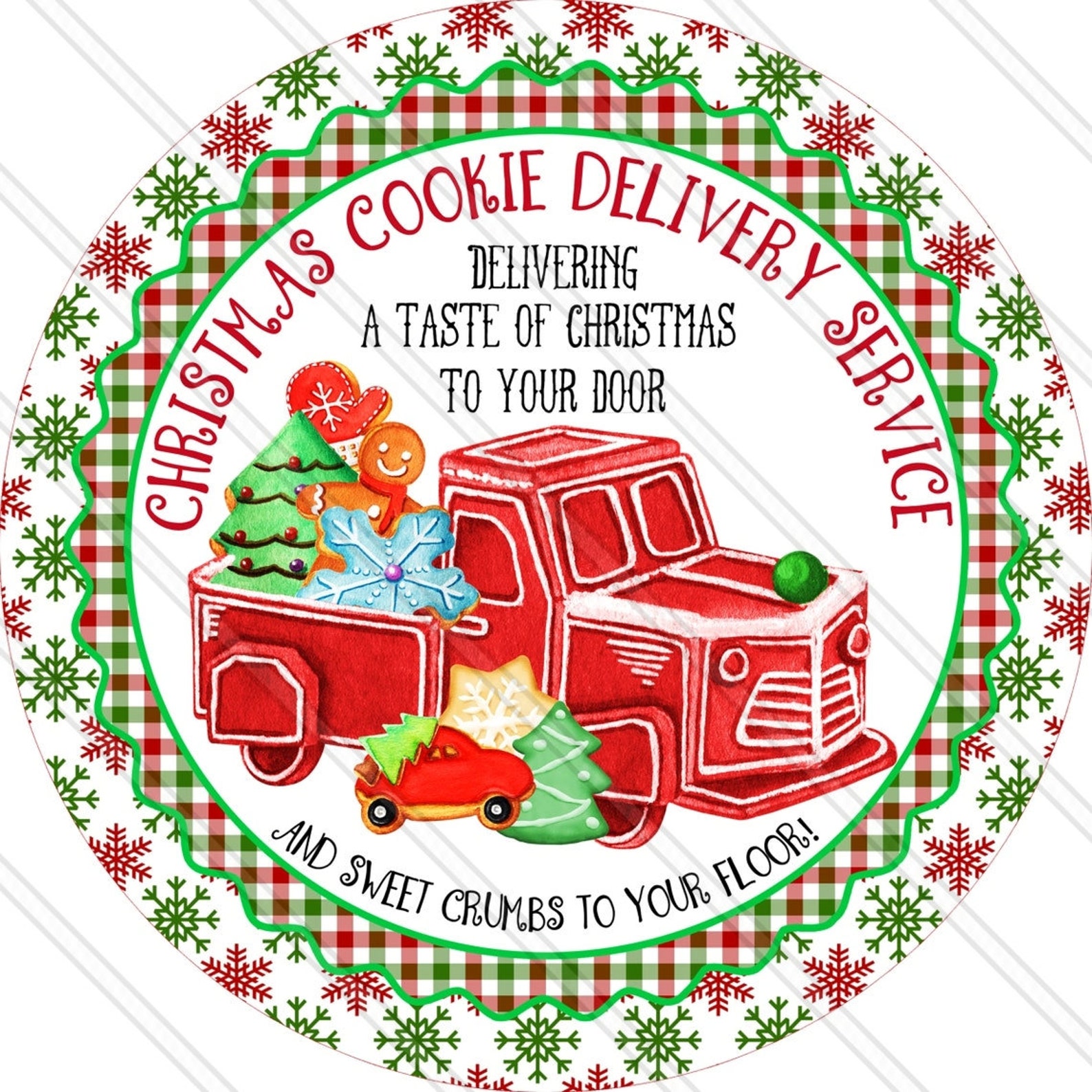 Christmas Cookies Sign Gingerbread Truck Christmas Sweets Gingerbread ...