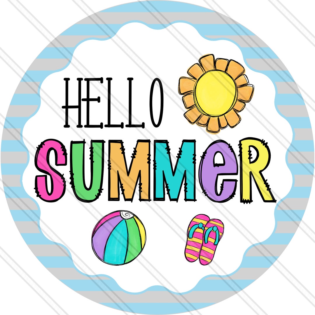 Hello Summer Sign - Summer Fun Sign - Summertime Sign - Summer Wreath ...