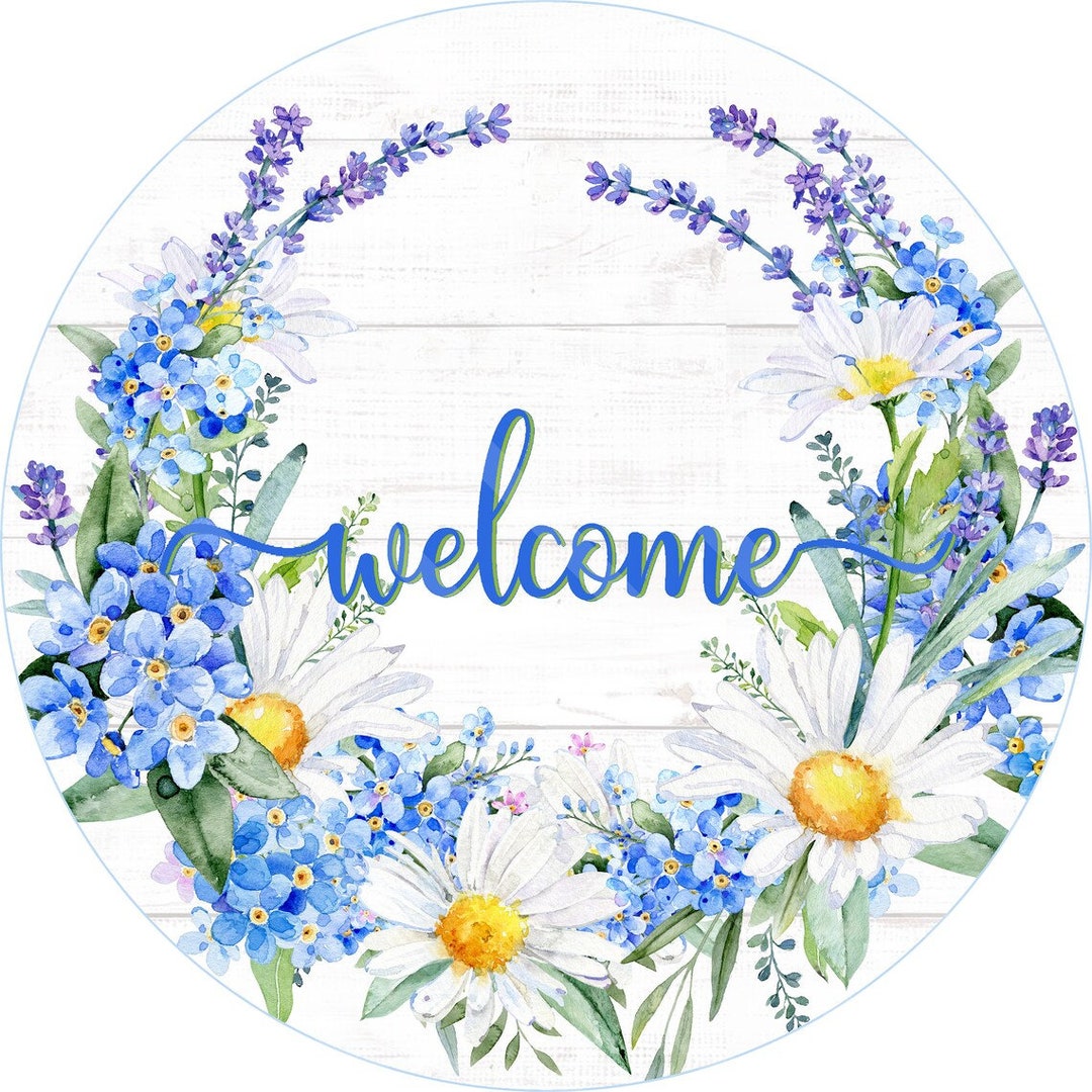 Welcome Spring Sign - Spring Floral Sign - Spring Welcome Sign - Spring ...