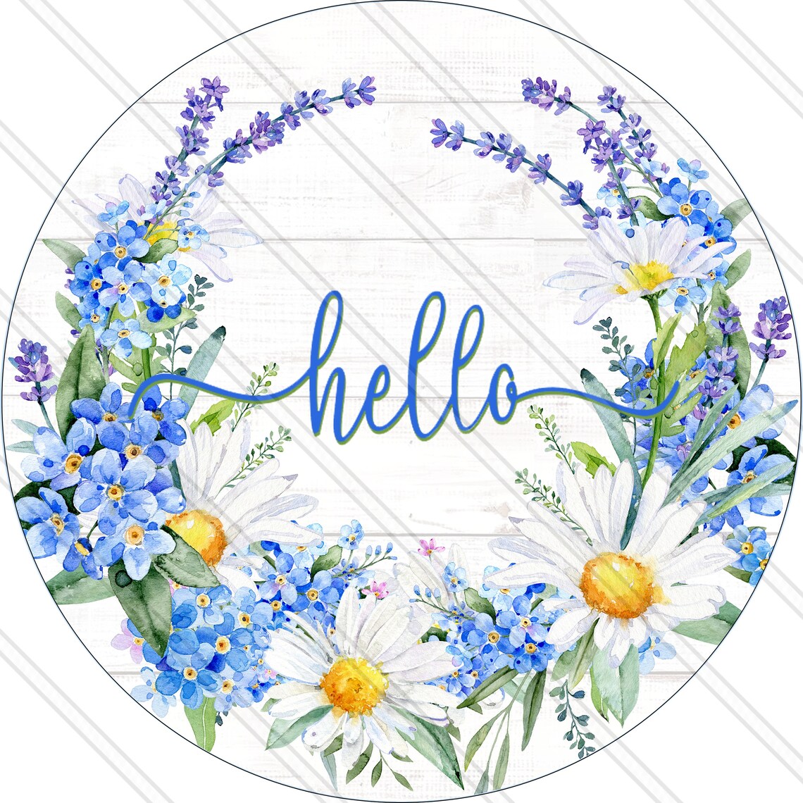 Hello Sign Spring Flowers Sign Flower Wreath Spring - Etsy