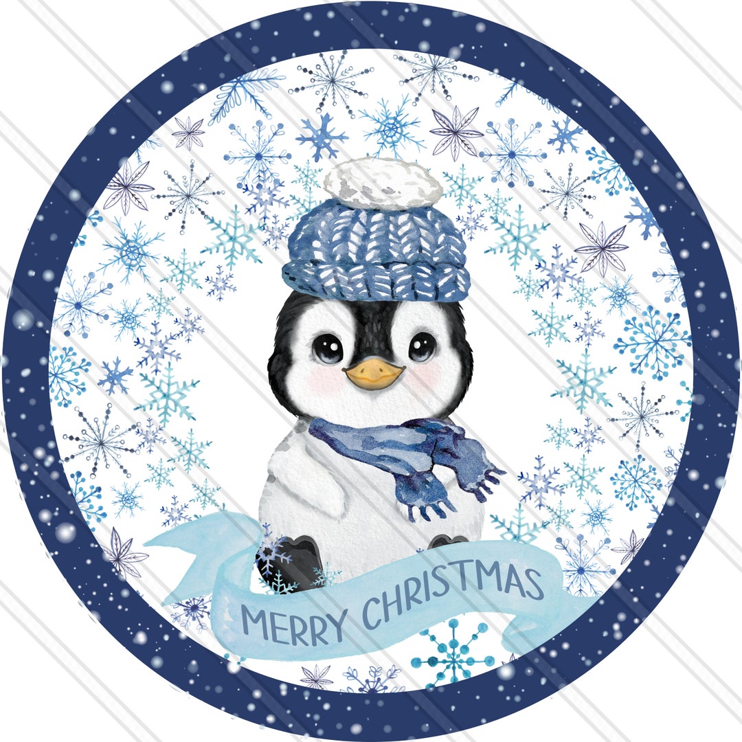 Merry Christmas Sign Christmas Penguin Sign Christmas Sign Christmas ...