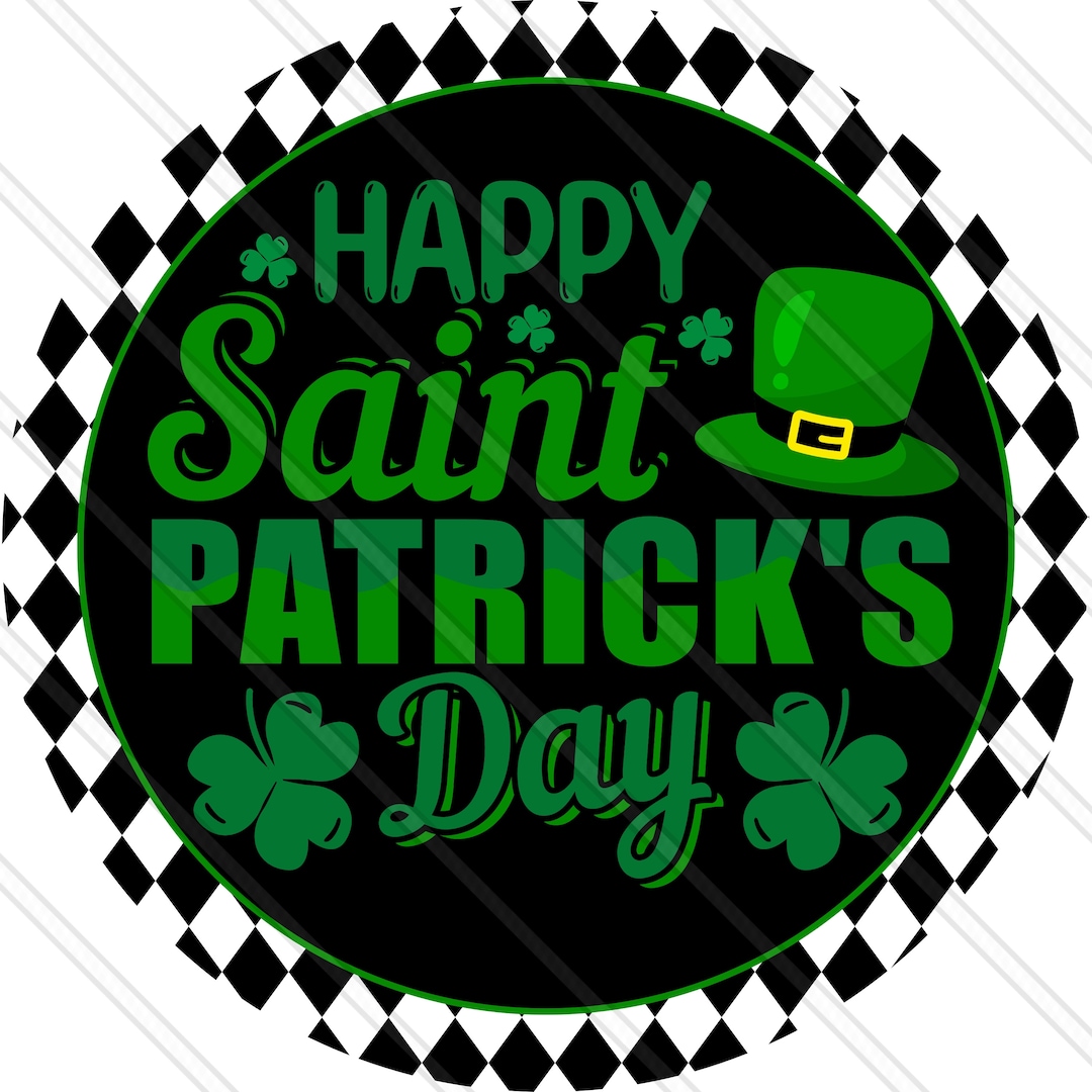 Happy Saint Patricks Day Sign - St Pattys Sign - St Patricks Door Decor ...