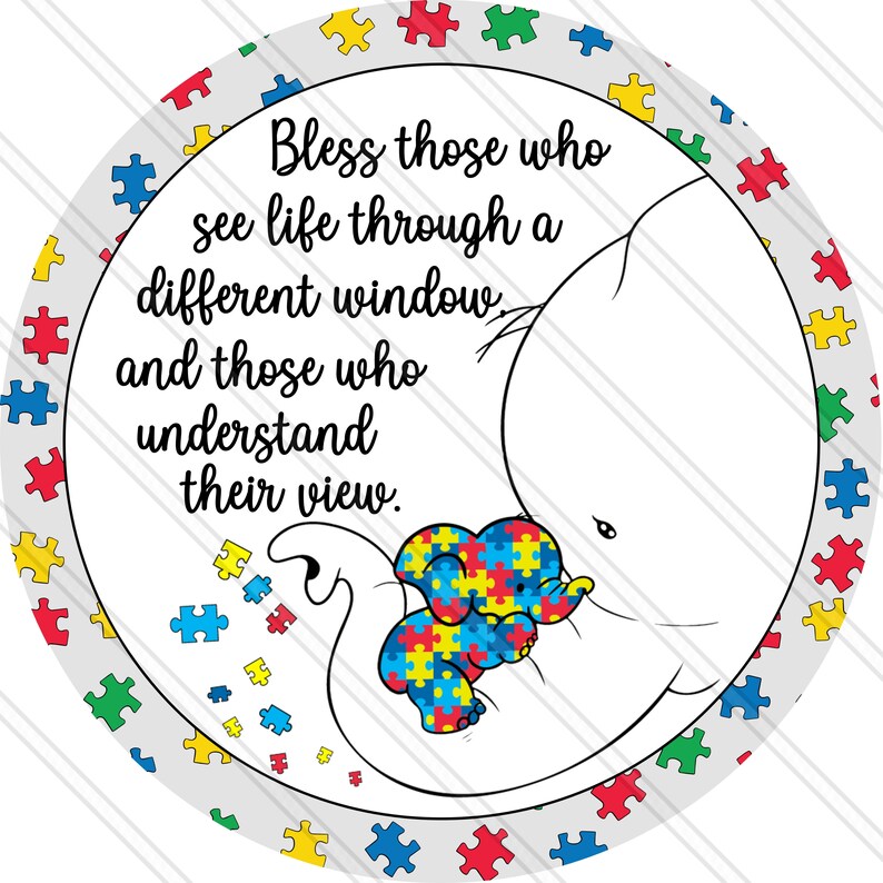 Autism Awareness Sign Autism Puzzle Piece Autism Wreath - Etsy