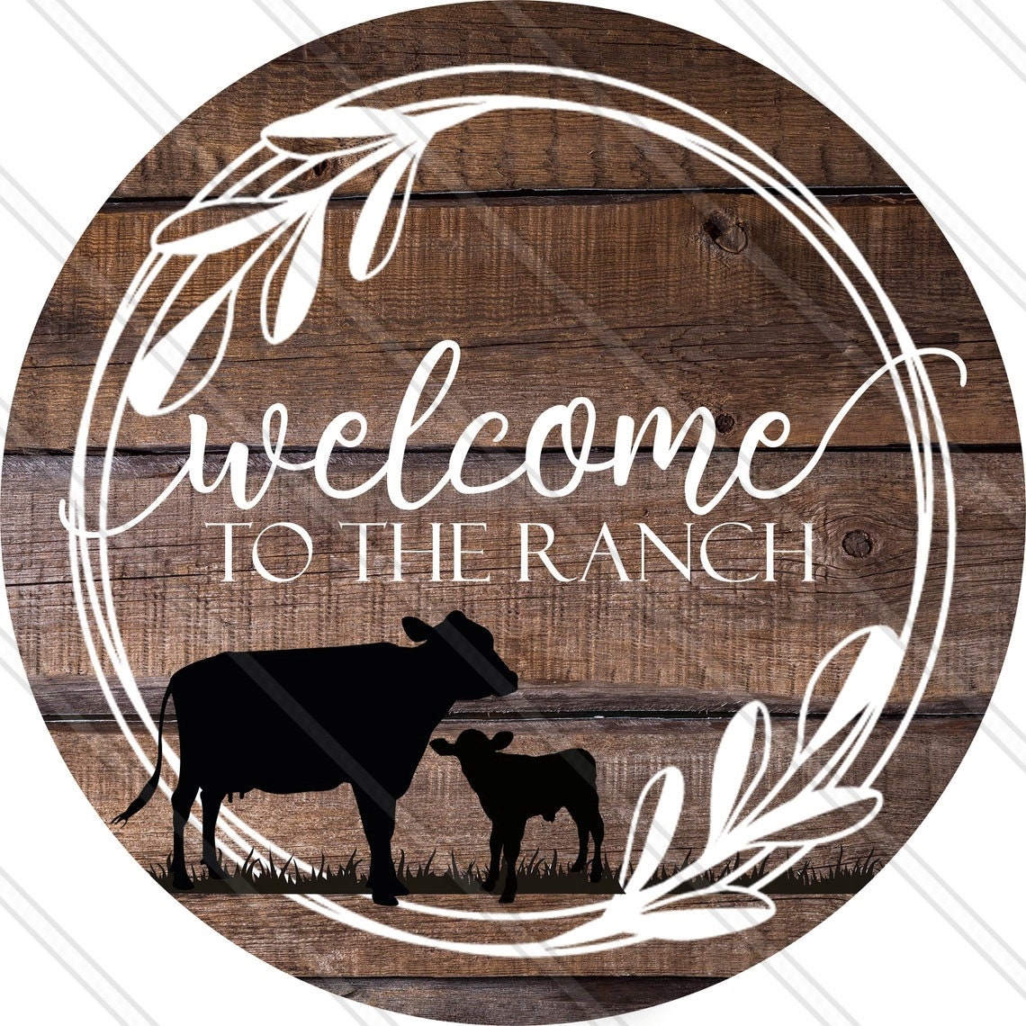 Welcome to the Ranch Sign Farmhouse Decor Cattle Ranch Country Home ...