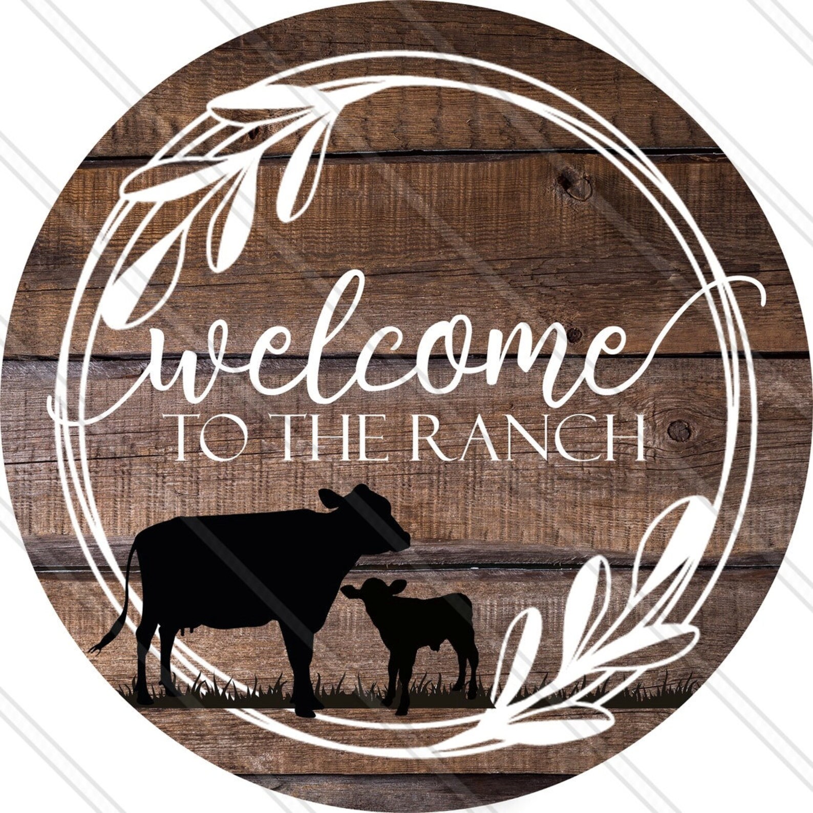 Welcome to the Ranch Sign Farmhouse Decor Cattle Ranch Country Home ...