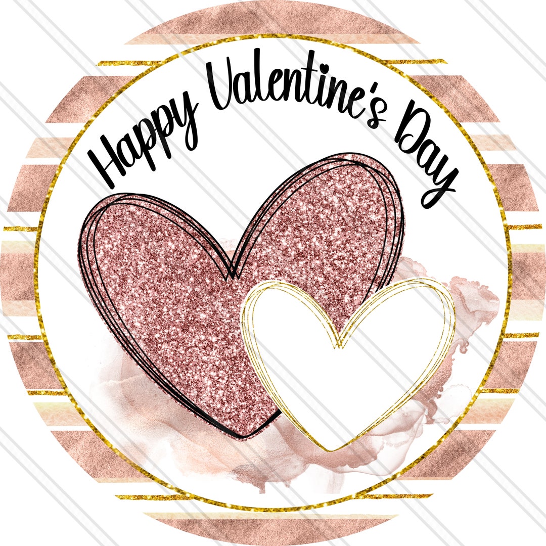 Rose Gold Valentines Sign Valentines Heart Sign Valentines Door Decor ...