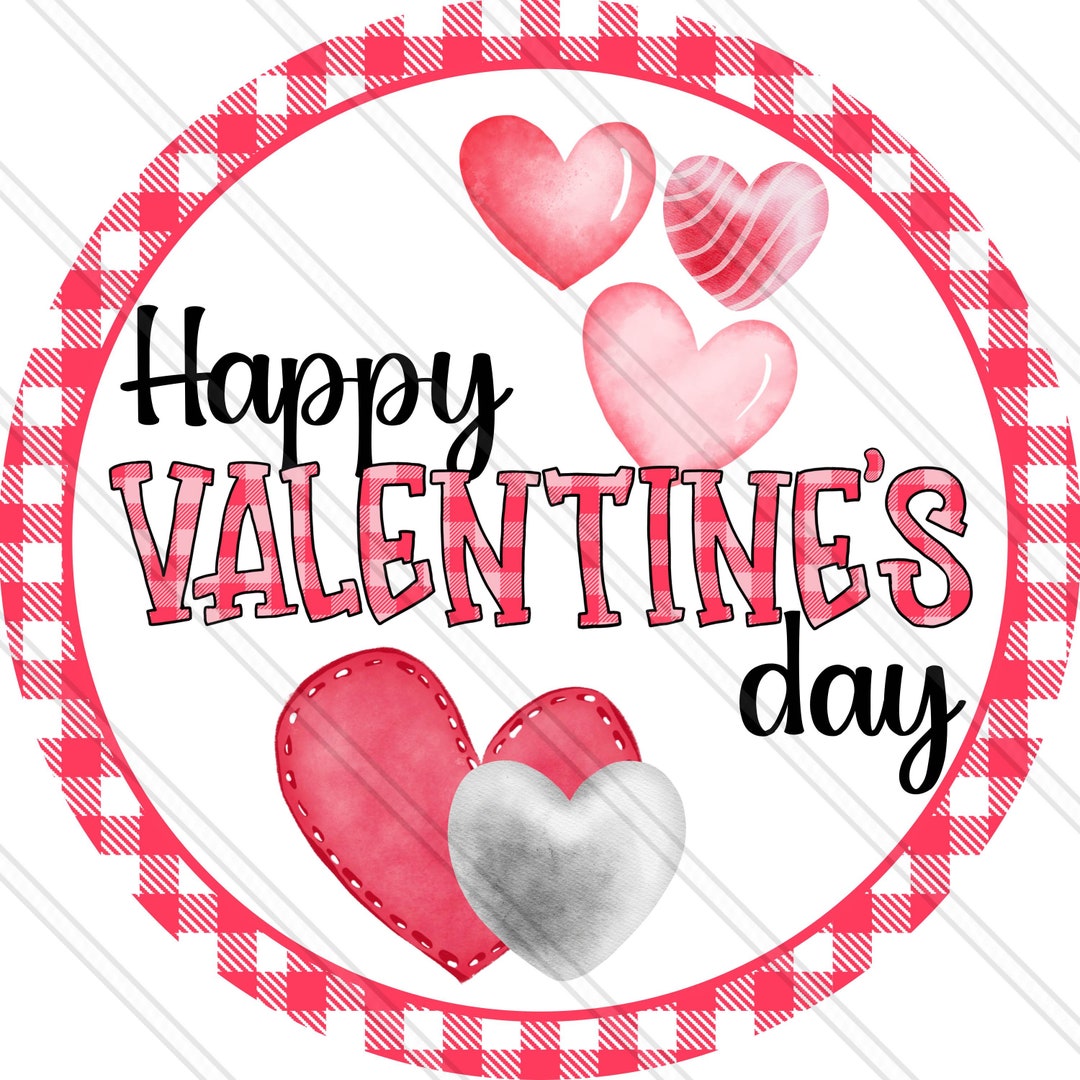 Happy Valentines Day Sign Pink Valentines Sign Pink Heart Sign ...