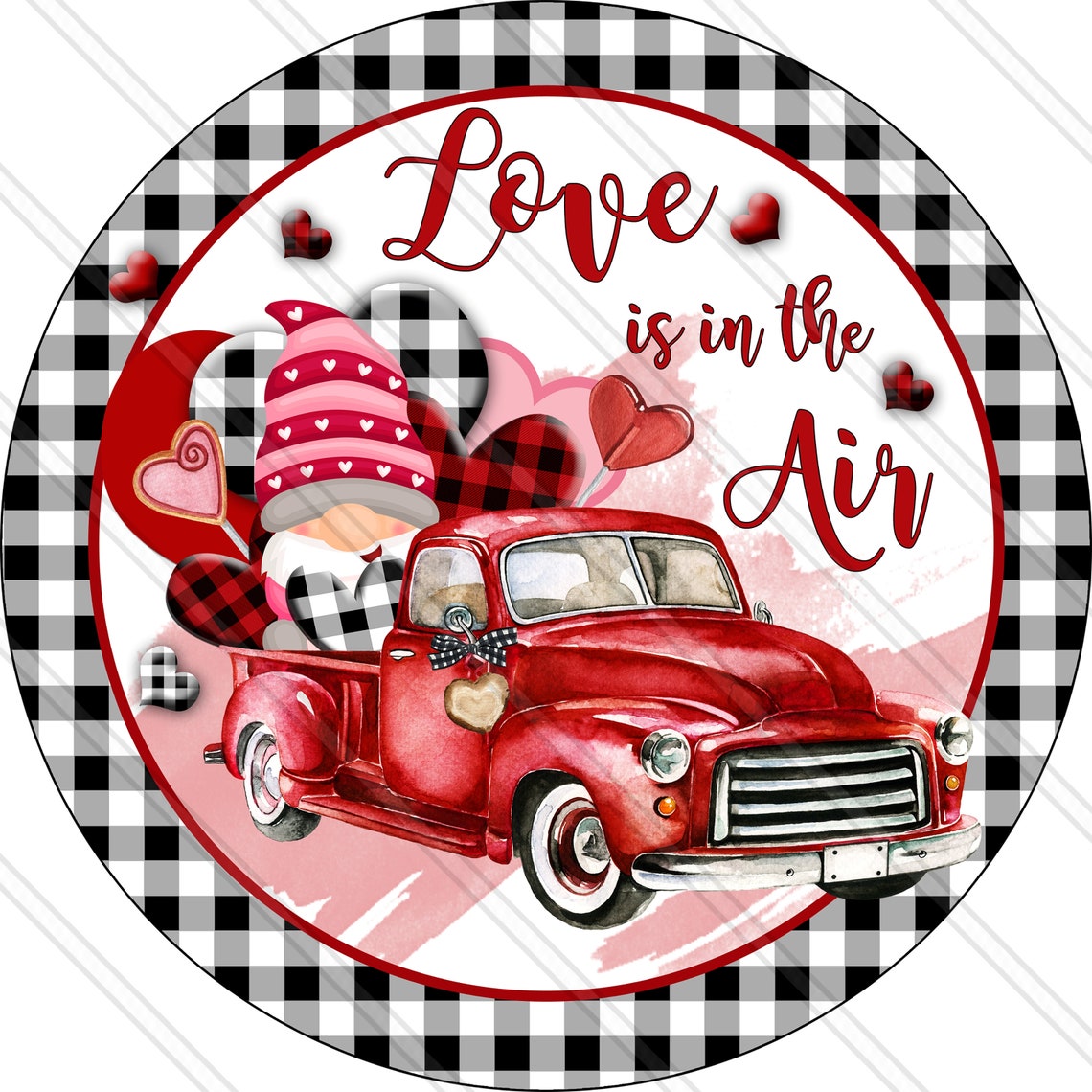 Love is in the Air Gnome Valentine Sign Door Hanger - Etsy