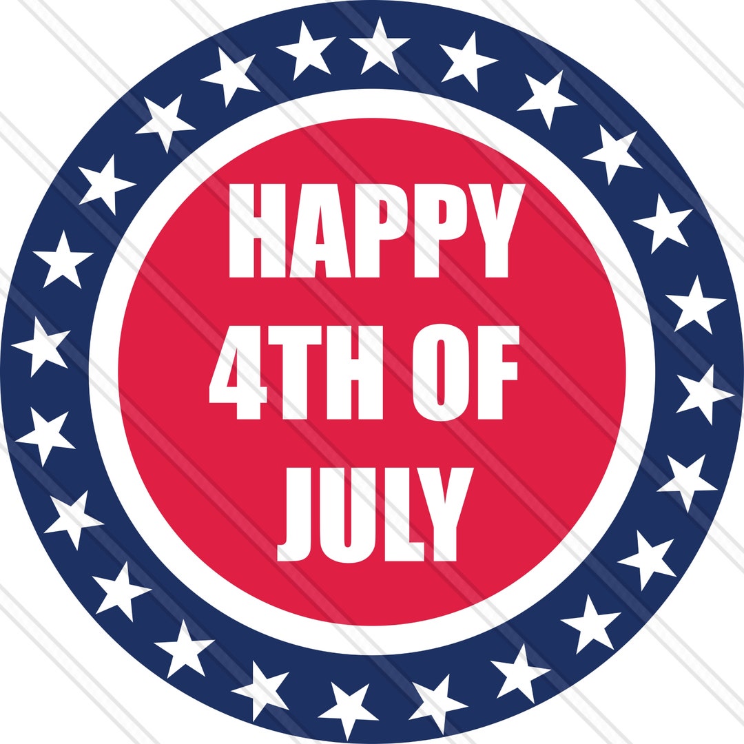 Happy 4th of July - July 4th - Patriotic Sign - Stars and Stripes ...
