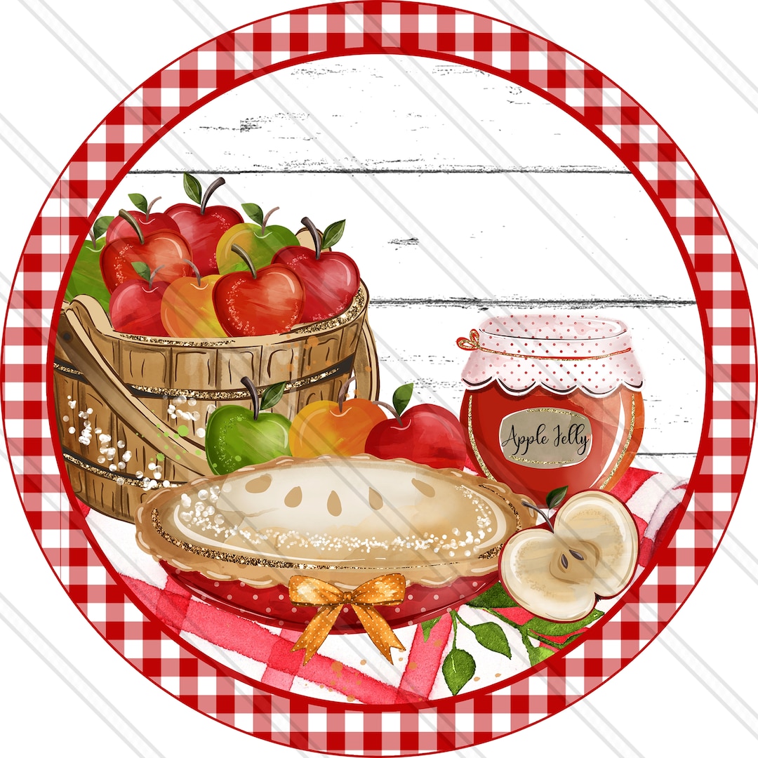 Apple Pie Sign Apple Sign Fall Sign Fall Wreath Sign Apple Jelly Autumn ...