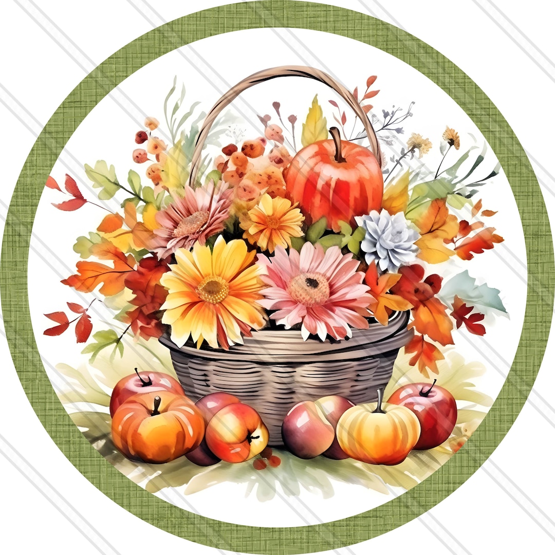 Floral Apple Sign Apple Sign Sunflower Sign Fall Sign Fall Wreath Sign ...