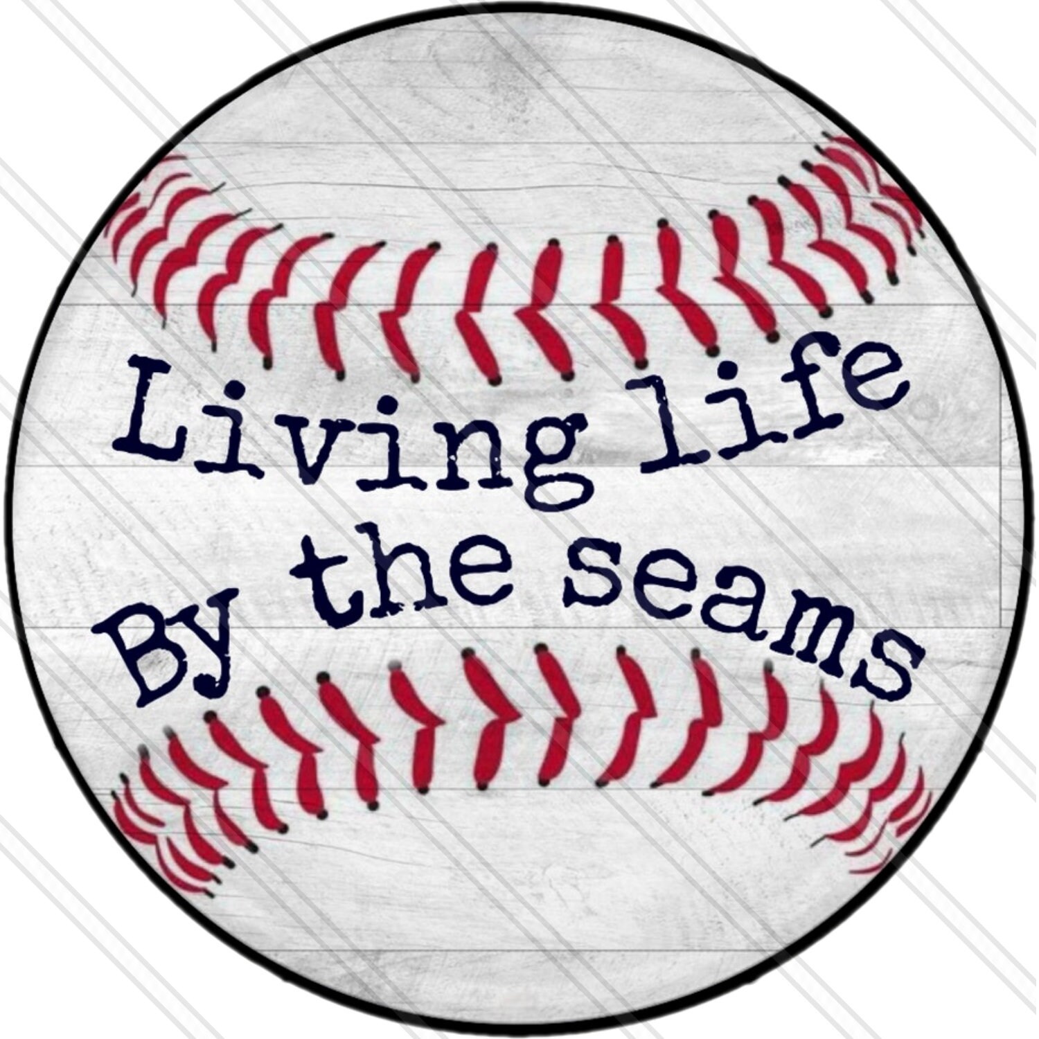 Living Life by the Seams Baseball Sign Baseball Wreath Sign Sports Sign ...