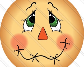 Fall Scarecrow Face 4 Sign Fall Decor Door Hanger Wreath - Etsy