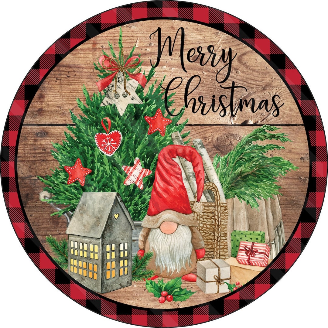 Merry Christmas Sign Farmhouse Christmas Christmas Gnome Christmas ...