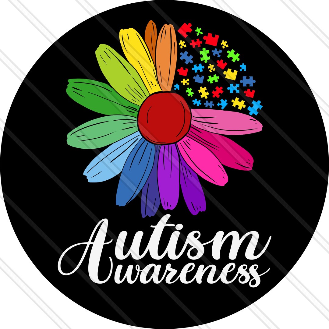 Autism Sunflower Autism Awareness Autism Puzzle Piece Be Kind Autism ...