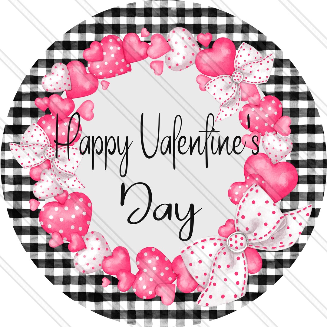 Happy Valentines Day Sign Valentines Hearts Sign Valentines Door Decor ...