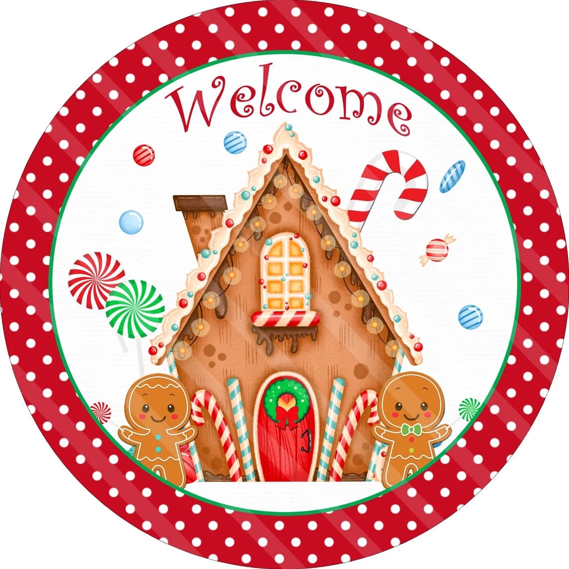Welcome Sign Gingerbread House Hot Cocoa Christmas - Etsy