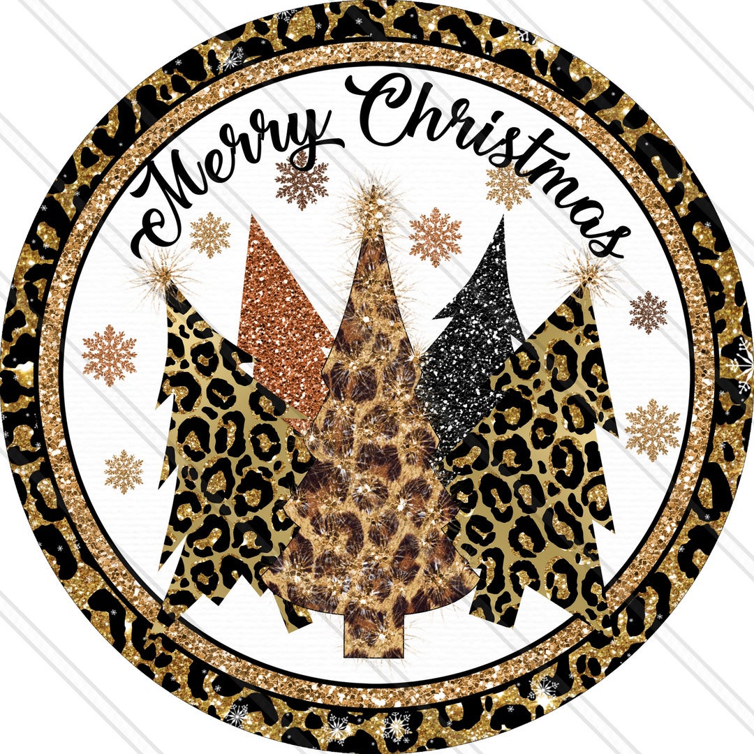 Merry Christmas Sign Christmas Trees Gold Christmas - Etsy