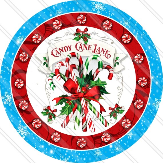 Candy Cane Lane Candy Cane Sign Christmas Candy - Etsy