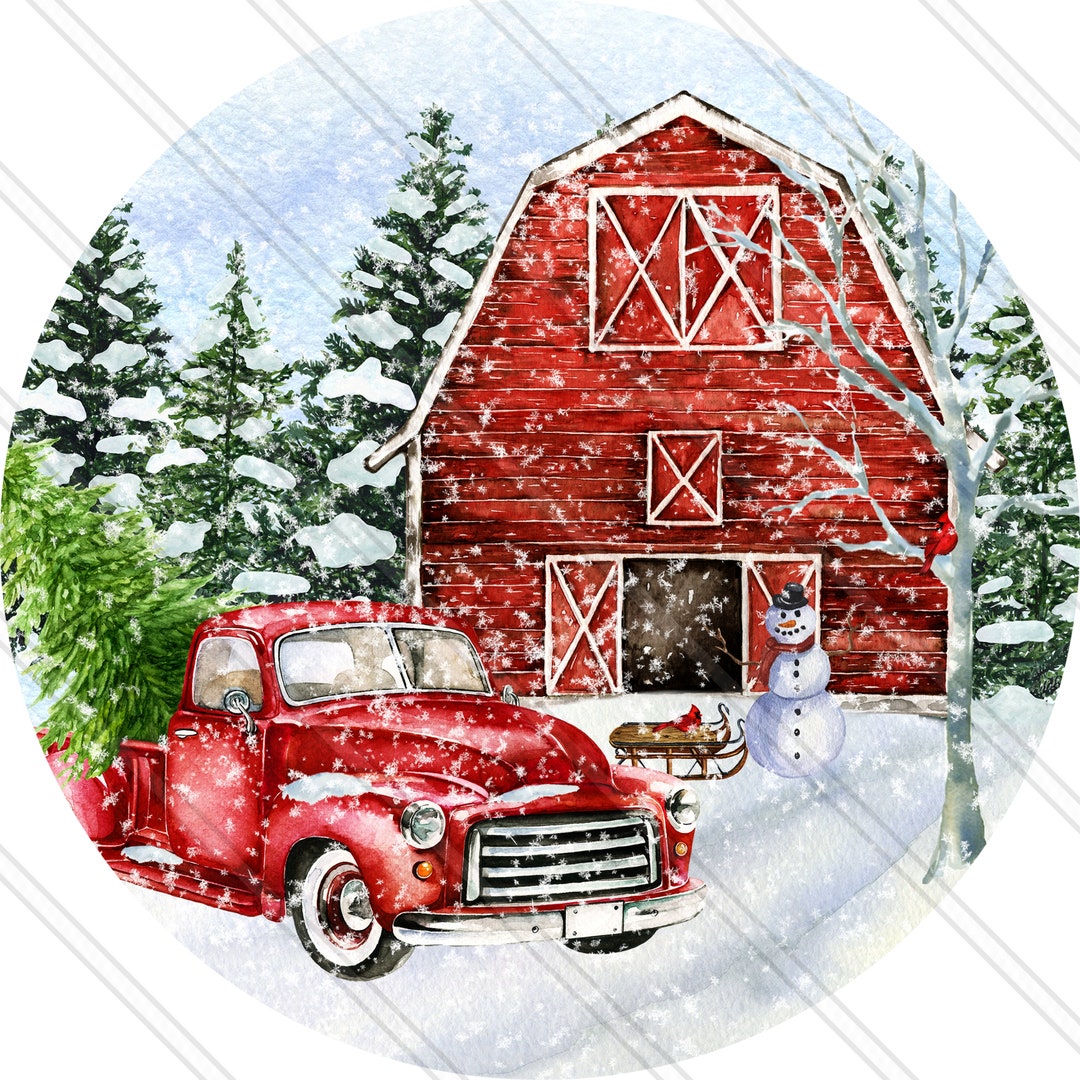 Christmas Barn Sign Christmas Truck Sign Christmas Sign Christmas ...