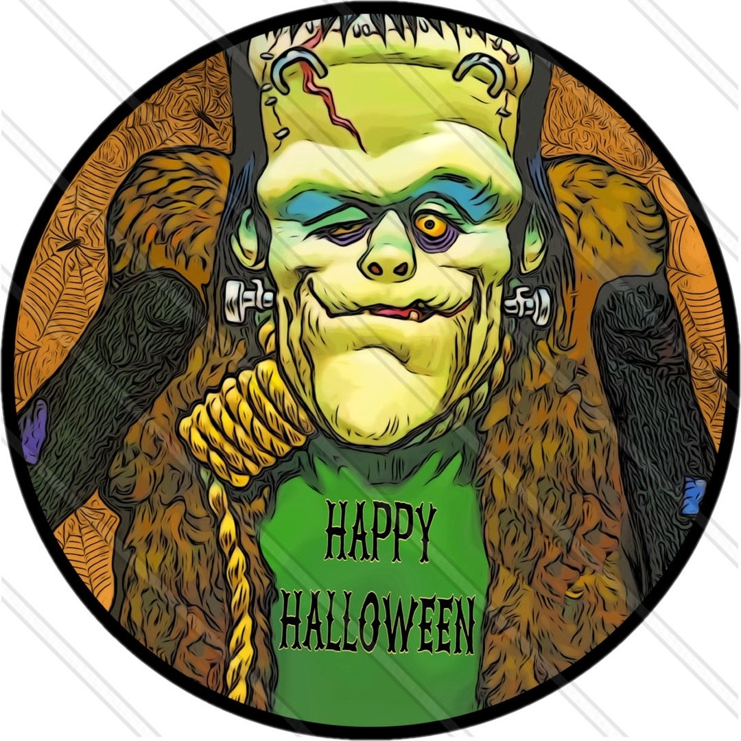 Happy Halloween Sign Frankenstein Sign Halloween Monster Halloween ...