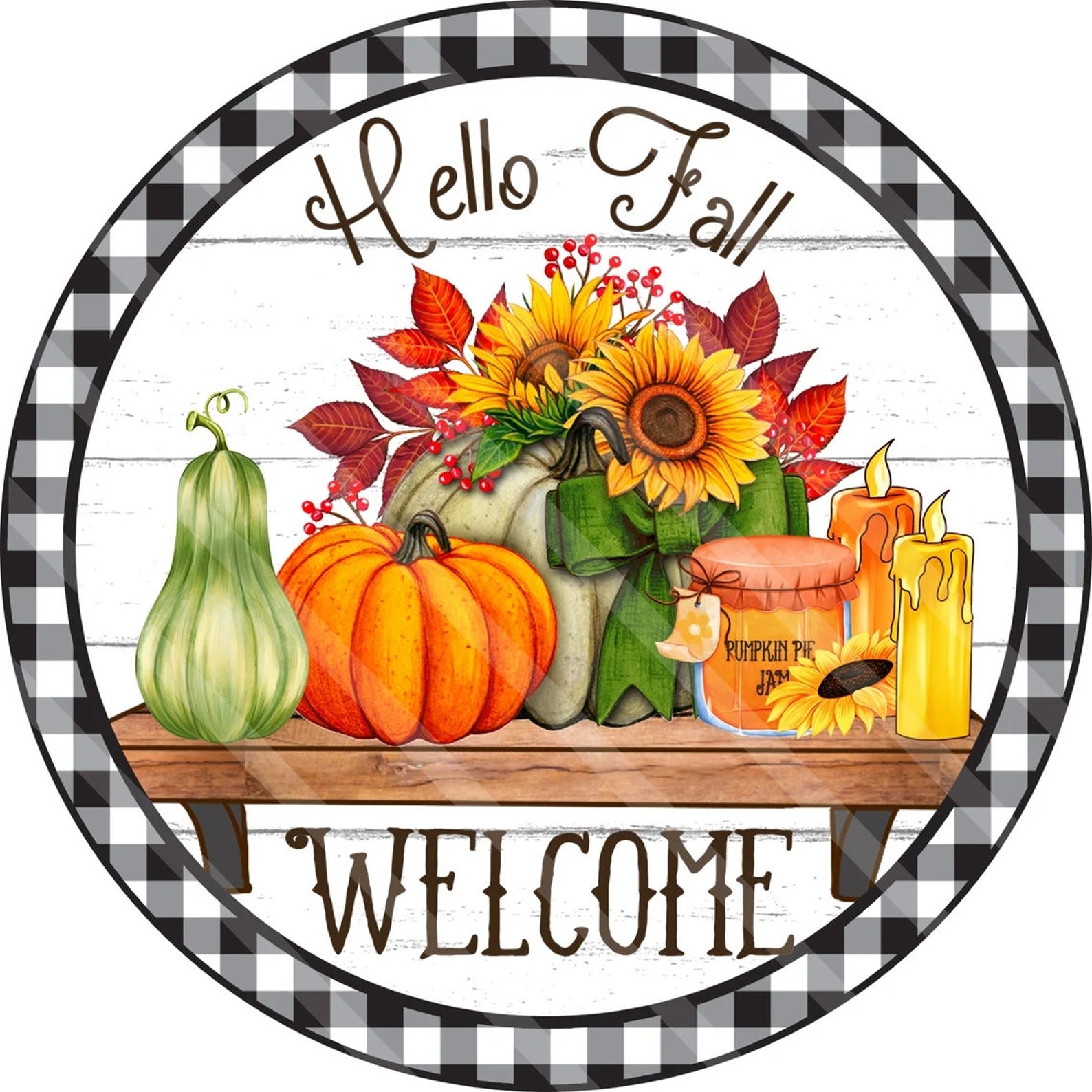 Hello Fall Sign Fall Welcome Sign Fall Sign Autumn Sign - Etsy
