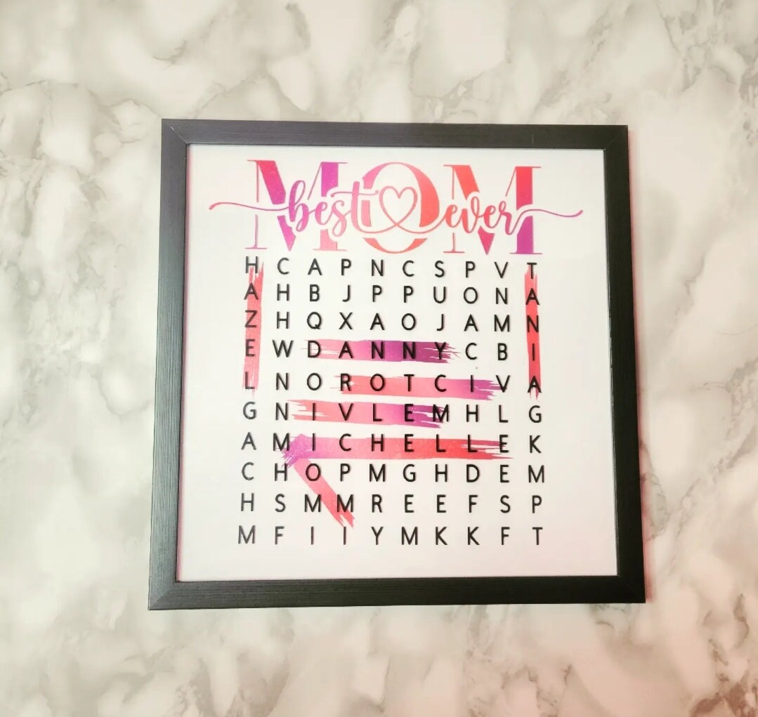 Personalized Mothers Day Word Search - Etsy